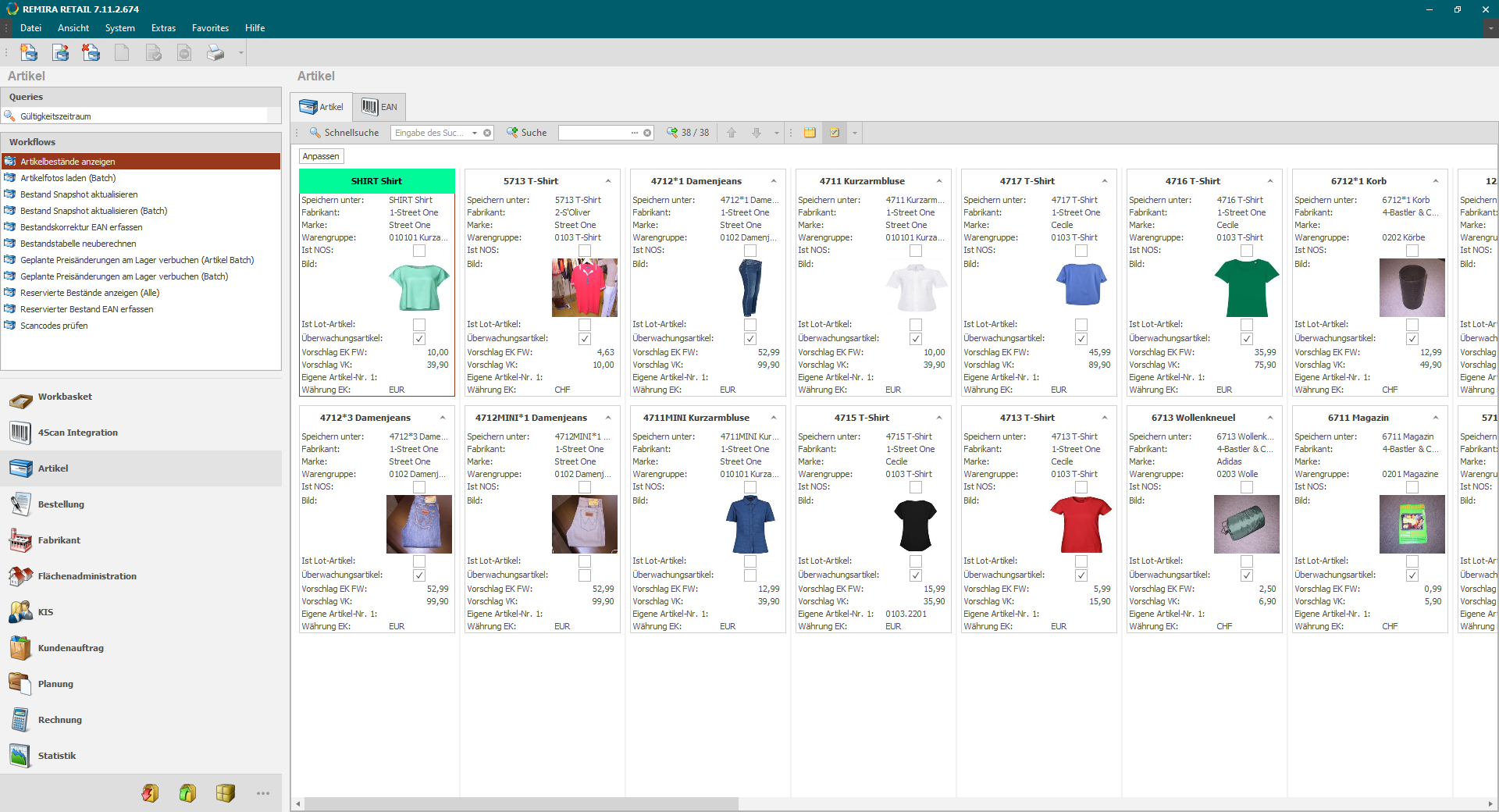 REMIRA software for merchandise management